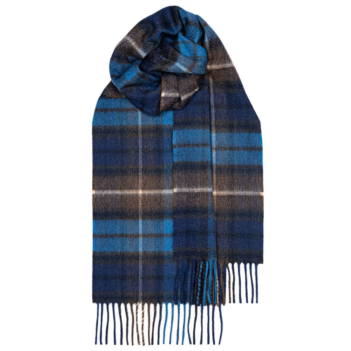 Lochcarron Beau Buchanan Blue Tartan Luxury Cashmere Scarf купить в ...